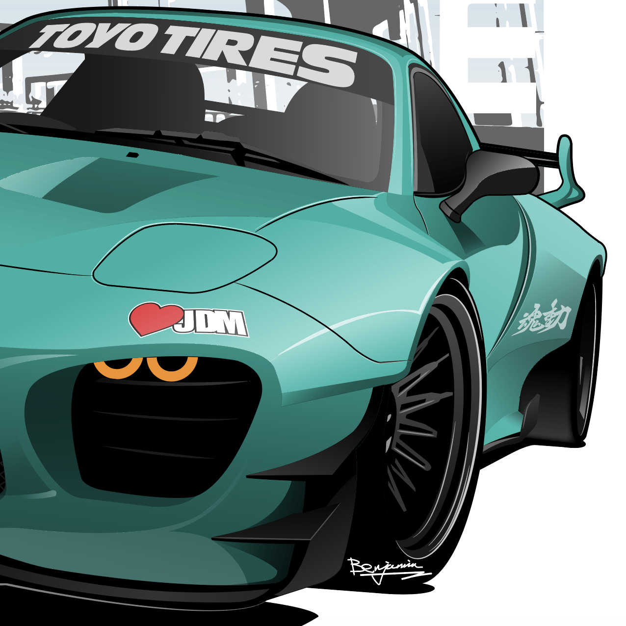 经典JDM 马自达 RX7原创作品-触站