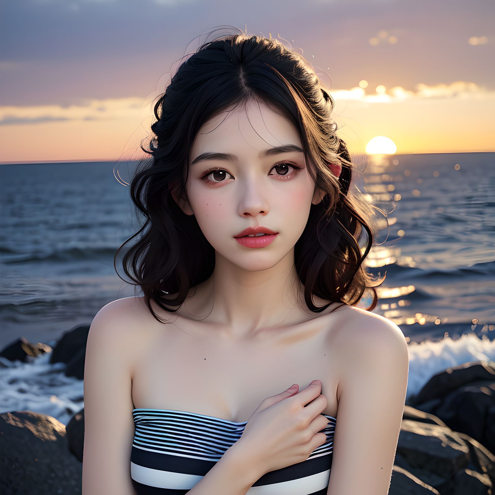 日出之滨，海浪翻涌-触站