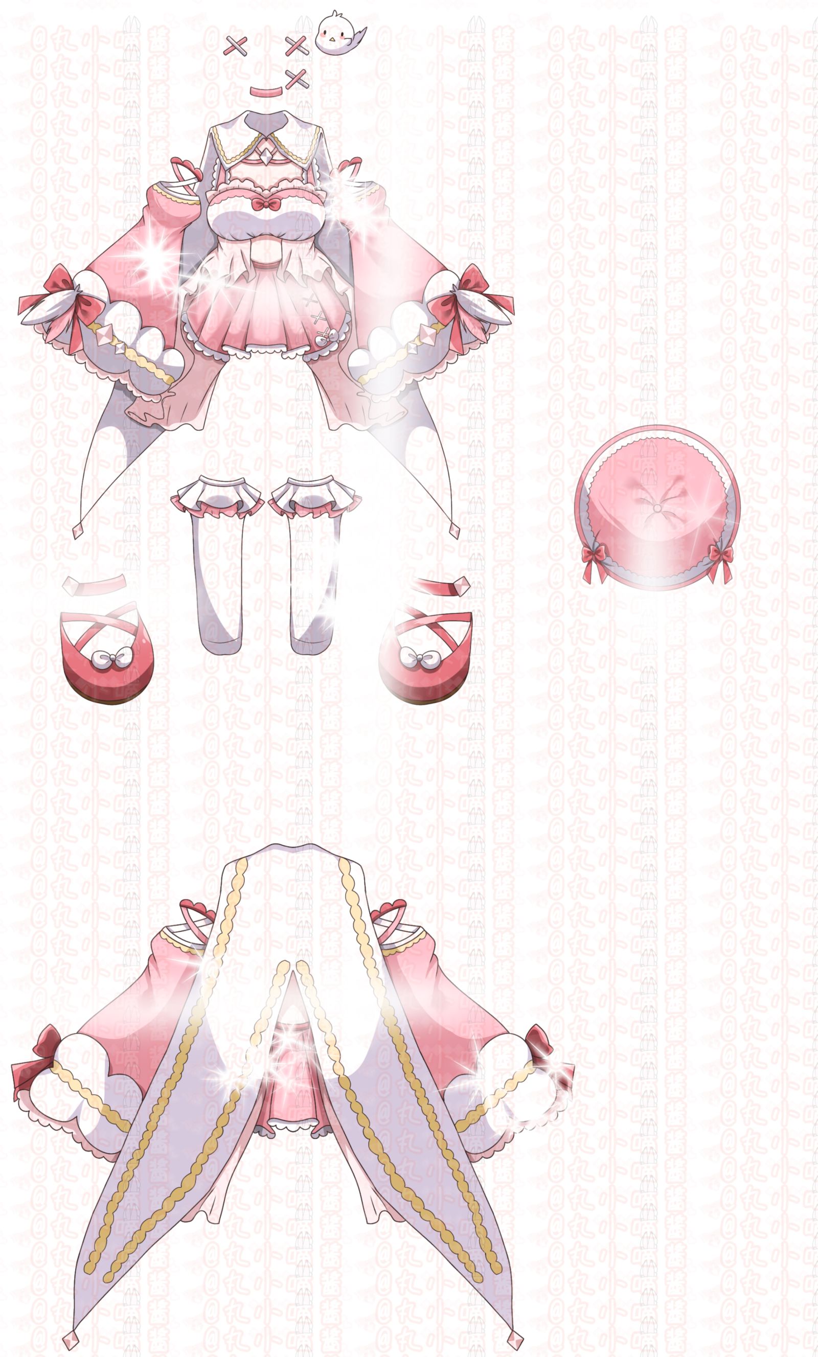 晒稿～对称立绘和服装设计原创作品-触站